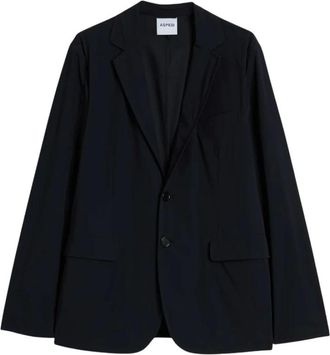 Aspesi Homme, Vestes, Bleu, Taille: M Americana Nylon Stretch Blazer