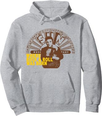 F4NT4STIC Elvis Rock & Roll Was Born King of RocknRoll Music Pullover Hoodie