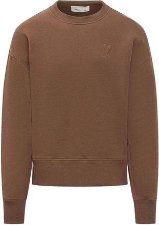 Ami Pull Col Rond - Marron