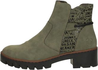 Rieker Homme, Chaussures, Vert, Taille: 39 EU Enkellaarsjes Plat