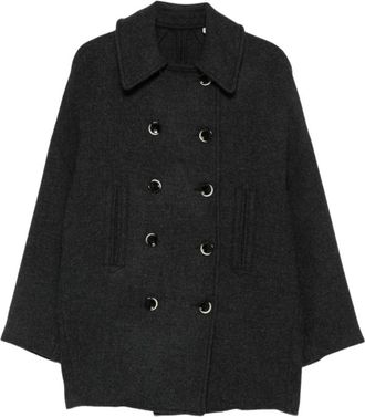 Nine In The Morning Doppelreihiger Wollmantel - - Coats - Damen - Grau - S