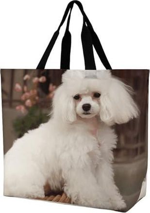 Generic Caniche Fran&ccedil;ais Sac A Main Femme D&eacute;contract&eacute; Sacs De Courses Imperm&eacute;able Sac Courses Pour Universit&eacute; Gym Travail