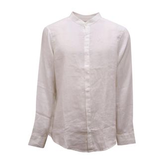Armani Af146199 Camicia Coreana Leinenhemd - - Shirts - Herren - Wei&szlig; - M