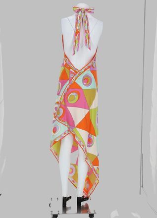 Emilio Pucci Silk Twill Geometric Dress - Multicolor