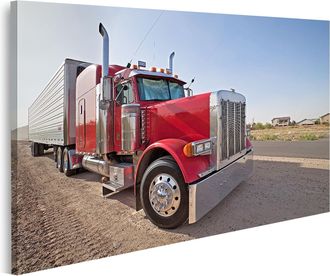 Islandburner Bild auf Leinwand Us Semi Truck Gro&szlig;er Lkw Kinderzimmer Bilder Wandbilder Poster