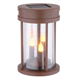 Globo Lighting Solarfackeln f&uuml;r Au&szlig;en flackernd Tischlaterne Solar f&uuml;r drau&szlig;en Solar Wandleuchte Garten, 3 in 1 Laterne mit tanzender Flamme, 1x LED warmwei&szlig;, D 12 c