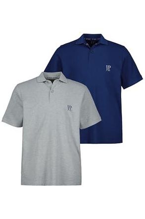JP1880 Hommes Grandes Tailles L-8XL Jusquau 7XL - Polos en Lot de 2. Maille piqu&eacute;e, Fente sur Le c&ocirc;t&eacute; et Coupe Regular Fit. Encre XXL 704317753-XXL
