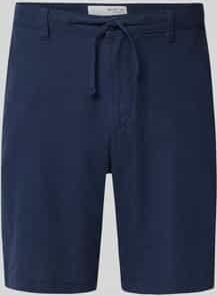 Selected Regular Fit Shorts aus Baumwoll-Leinen-Mix