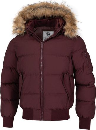 Pitbull Herren Stepp-Winterjacke mit Abnehmbarer Kapuze Burnt M&auml;nnliche Winter-Steppjacke Winter-Steppjacke Kapuze mit Fell 3XL