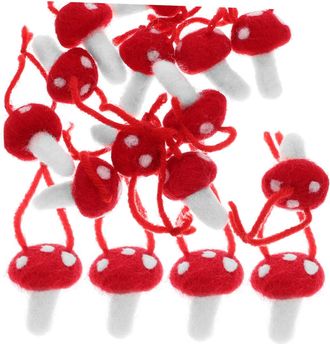 Valiclud 12st&uuml;cke Teiliges Filz Fliegenpilz Anh&auml;nger Weihnachtsbaum Dekoration Rote Christbaumschmuck H&auml;ngende Pilz Ornamente F&uuml;r Zuhause Restaurant Und Party