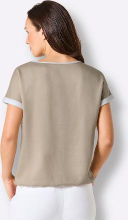Cr&eacute;ation L Klassische Bluse Lyocell-Leinen-Bluse Kurzarm