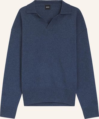 HUGO BOSS Pullover C-Ucari Regular Fit blau