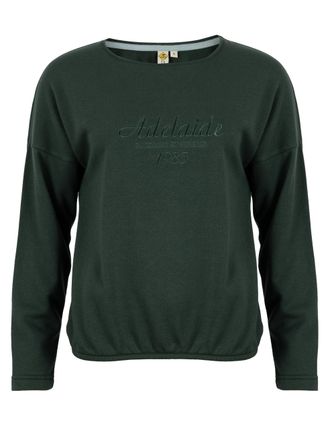 Roadsign Damen Sweatshirt mit U-Boot-Ausschnitt und Print für entspannte Casual-Looks grün, 2XL