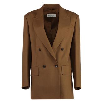 Max Mara Palanca Double Breasted Blazer - - Jackets - Damen - Braun - S