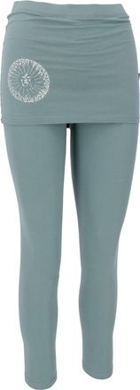 Guru Shop Yoga-Hose, Leggings mit Minirock Bio BW Yogi - Aqua, Damen, Baumwolle, Size:XXL