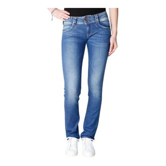 Pepe Jeans London Gen Straight Fit Mid Waist Jeans - - Jeans - Damen - Blau - W32 L32