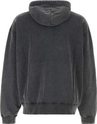 Balenciaga Washed Black-White Exterior: Cotton Felpe Black/white Sweater