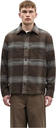 Sams&oslash;e & Sams&oslash;e Homme, Vestes, Brun, Taille: S Sacastor X B Overshirt
