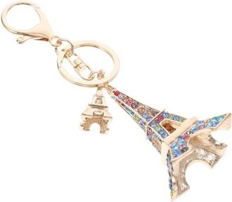 Luxshiny Porte-cl&eacute;s Breloque Tour Eiffel Cristaux en Alliage de Zinc, Mini Ornement D&eacute;coratif pour Sac &agrave; Main et Sac &agrave; Dos, Accessoire Femme Th&egrave;me Ville Couleu