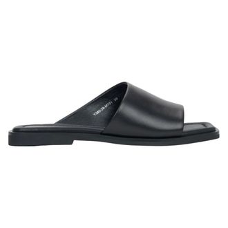 Estro & Luminara Femme, Chaussures, Noir, Taille: 37 EU Sandales Slides &agrave; Bout Carr&eacute;