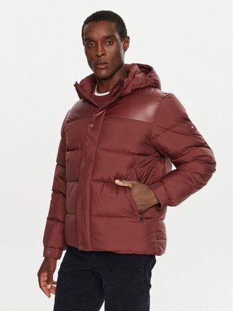 Tommy Hilfiger Daunenjacke MW0MW36569 Dunkelrot Regular Fit