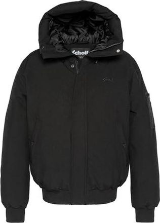 Schott NYC Homme Beever-noir-l BLOUSON A CAPUCHE, Noir, L EU