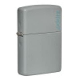 Zippo Sturmfeuerzeug - Flat Grey, Logo Color Image, Base Model - Nachfüllbar - Wiederverwendbar - Windfestes Design - Geschenkbox - Made in USA