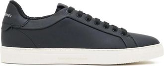 Emporio Armani Homme, Chaussures, Noir, Taille: 44 EU Baskets en cuir souple