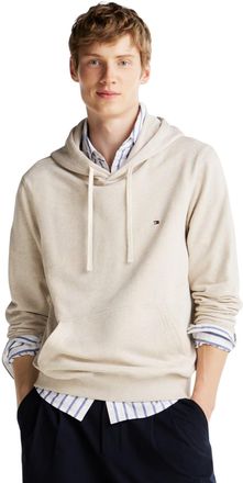 Tommy Hilfiger Herren Essential Terry Hoodie MW0MW37235 Pullover, Beige, Gr&ouml;&szlig;e XXL, Beige (Heathered Oatmilk), XXL