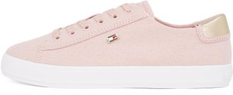 Tommy Hilfiger Damen Vulcanized Sneaker Canvas Lace Up Elegant, Rosa (Foggy Pink), 39