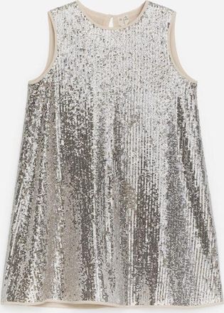 Arket Paillettenkleid -Silberfarben