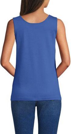 Lands End Ärmelloses Top aus Baumwolle, Damen, Größe:48-50 regular, Blau, Baumwolle, by Lands End