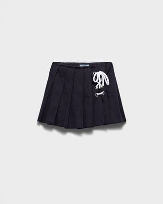 Prada Falten-Minirock aus Stretch-Drillich