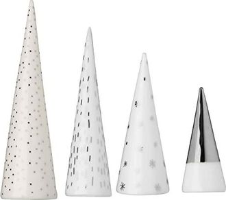 R&auml;der GmbH Lot de 4 Petites for&ecirc;ts dhiver argent&eacute;es