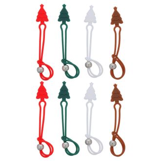 BESPORTBLE CONGARTENO 8 St&uuml;ck Teiliges Verstellbare rutschfeste Silikon-aufh&auml;ngehaken f&uuml;r Weihnachtsbaumdeko Multifunktionale Kabelbinder und Schmuckhalter f&uuml;r C
