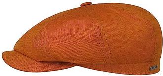 Stetson Casquette en Lin Hatteras Uni Homme - Made in The EU Type Gavroche avec Visiere Ete Printemps-ete - 57 cm Orange