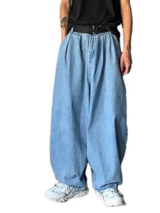 Onsoyours Y2K Jeans Hommes Baggy Fit Jeans Straight Jeans Pantalons D&eacute;contract&eacute;s Streetwear Loose Denim Pants Pantalons &Agrave; Jambes Larges D&eacute;contract&eacute;s Hommes High