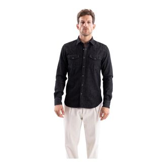 Xacus Western Denim Shirt - - Shirts - Herren - Schwarzk - 2XL