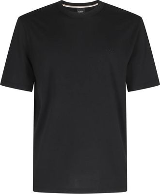 HUGO BOSS Homme, Tops, Noir, Taille: 2XL T-shirt en jersey de coton avec logo ton sur ton