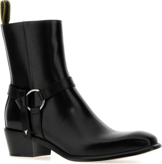 Fendi Vitello Abrasivato Ankle Boots - Black