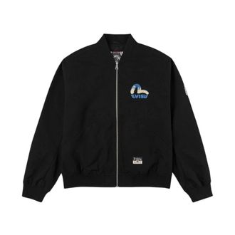 Evisu Homme, Vestes, Noir, Taille: L Canvas Bomber