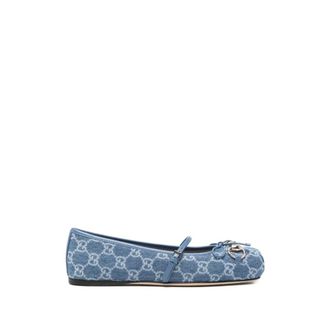 Gucci Horsebit Ballerina - - Shoes - Damen - Blau - 40 EU
