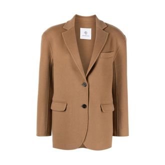 Anine Bing Kamelwollmischung Blazer mit Revers - - Jackets - Damen - Braun - XS
