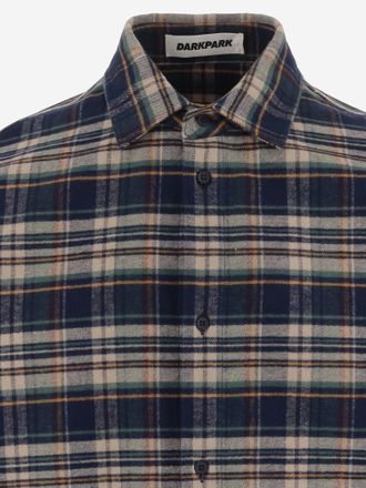 Darkpark Mens Shirt, Cotton Check Multicolour