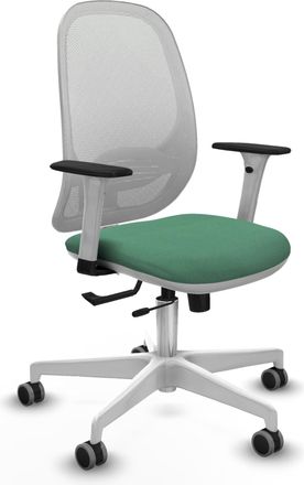 Piqueras y Crespo B&uuml;rostuhl aus zylindrischem Netzgewebe mit 1D-Armen, h&ouml;henverstellbare Lendenwirbelst&uuml;tze, ausgestattet mit Syncro/Traslack und Schneideschaum, mit Ro