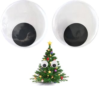 Generic Große Sphäroaugen | 1 Paar selbstklebende Tanzaugen - Dekorationen für Partys Halloween Weihnachten Haus Büro Schule Tür Zimmer