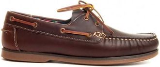 Purapiel Nautis 89133 Chaussures nautiques d&eacute;contract&eacute;es en cuir pour homme, marron, 43 EU