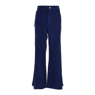 Marc Jacobs Ausgestellte Samthose in Marineblau - - Trousers - Damen - Blau - W26