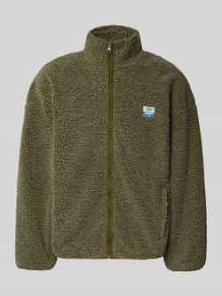 American Vintage Fleecejacke mit Stehkragen und Label-Detail Modell HOKTOWN