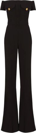 Balmain Femme, Combinaisons et Ensembles, Noir, Taille: 34 FR Combinaison-pantalon en cr&ecirc;pe
